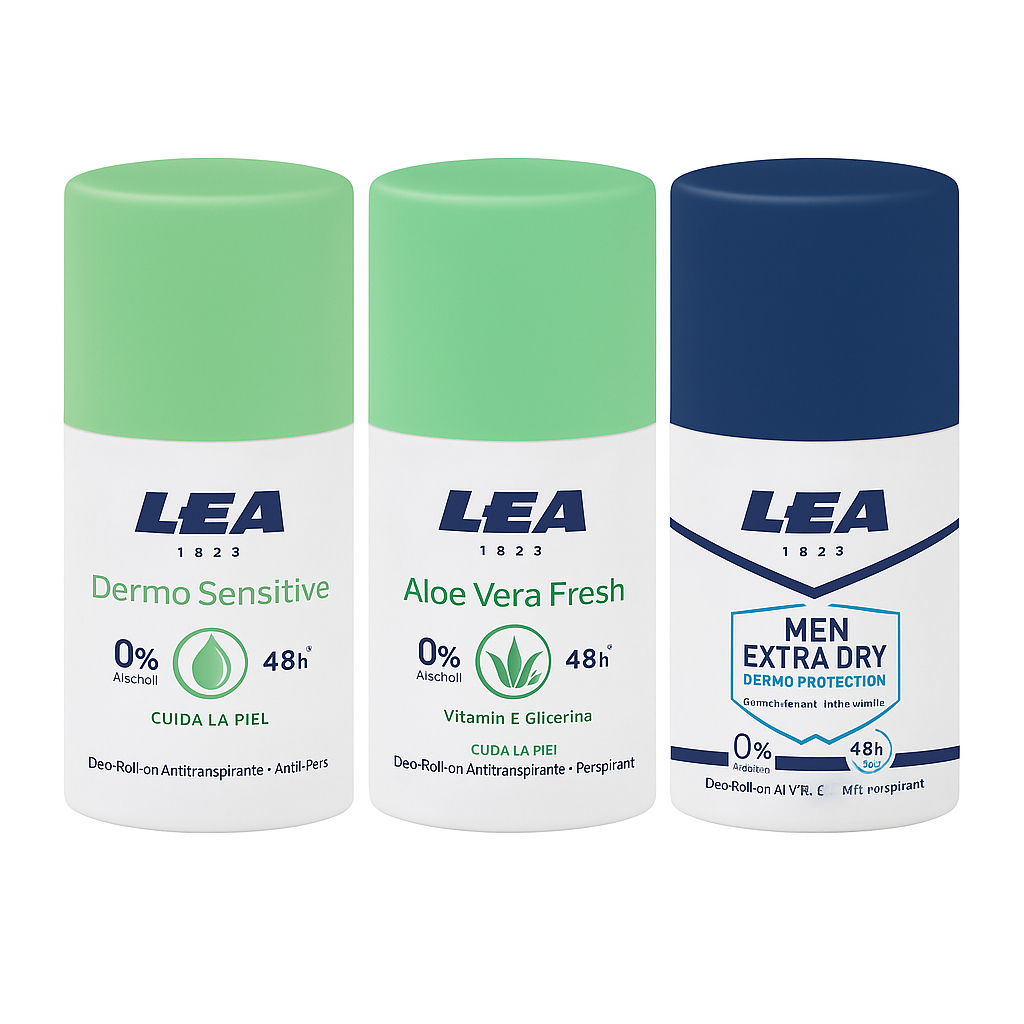 Lea Roll on Deodorant 50ml Made in Spain Aloe Vera Vitamin E Alcohol ...