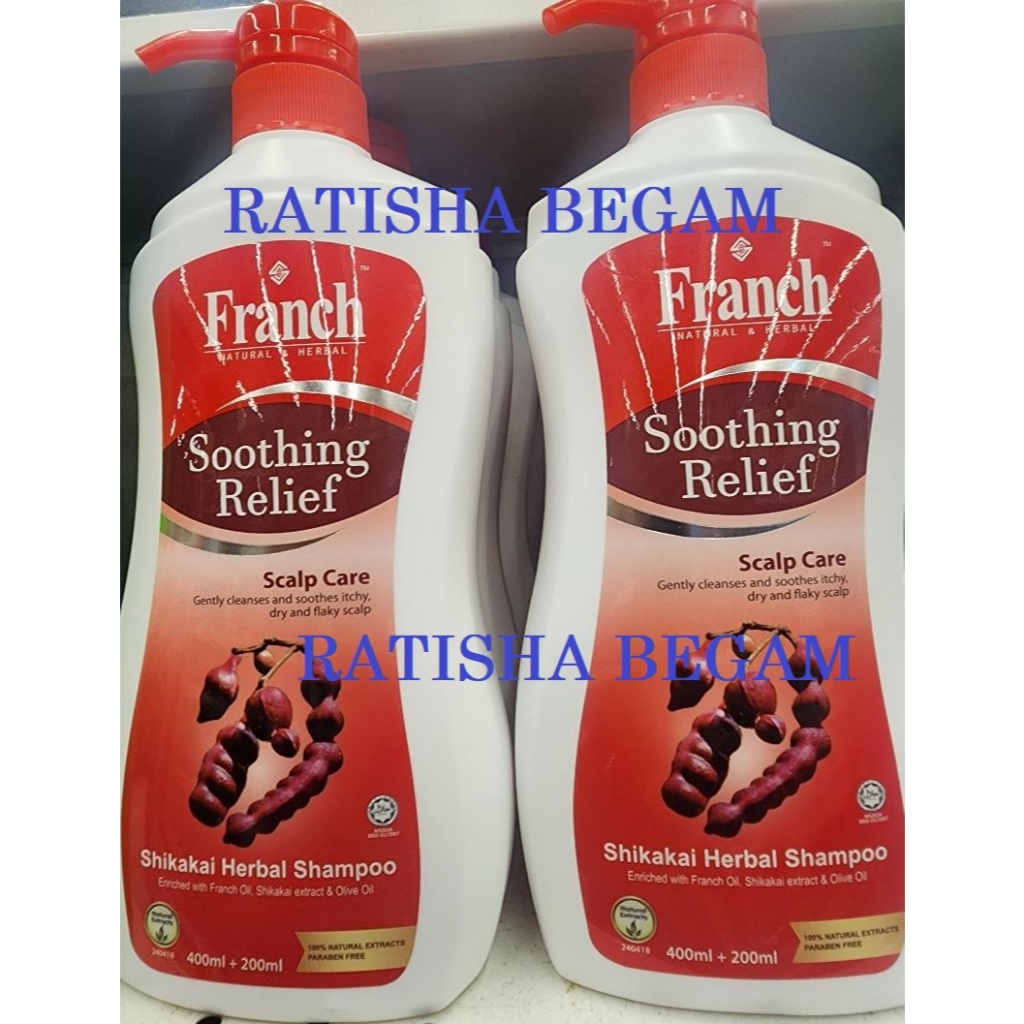 Franch Dandruff Control Soothing Relief Shikakai Shampoo 400ml | Shopee ...