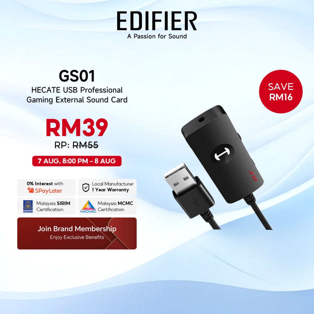 Edifier Hecate GS01 Professional Gaming USB External Sound Card ...