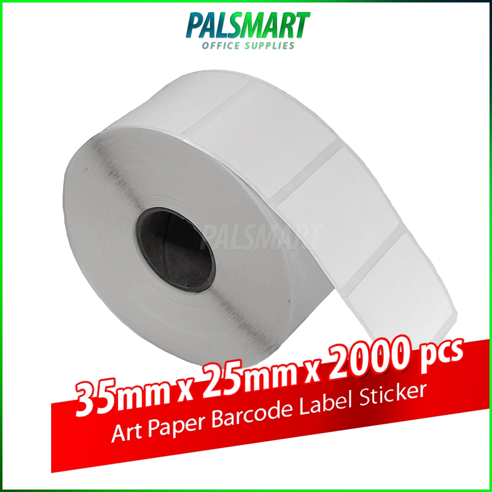 35mm x 25mm Art Paper Barcode Label Stickers (2000pcs / roll) | Shopee ...