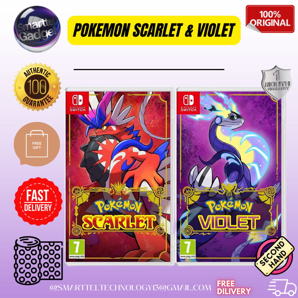 POKEMON SCARLET VIOLET NINTENDO SWITCH USED SET | Shopee Singapore