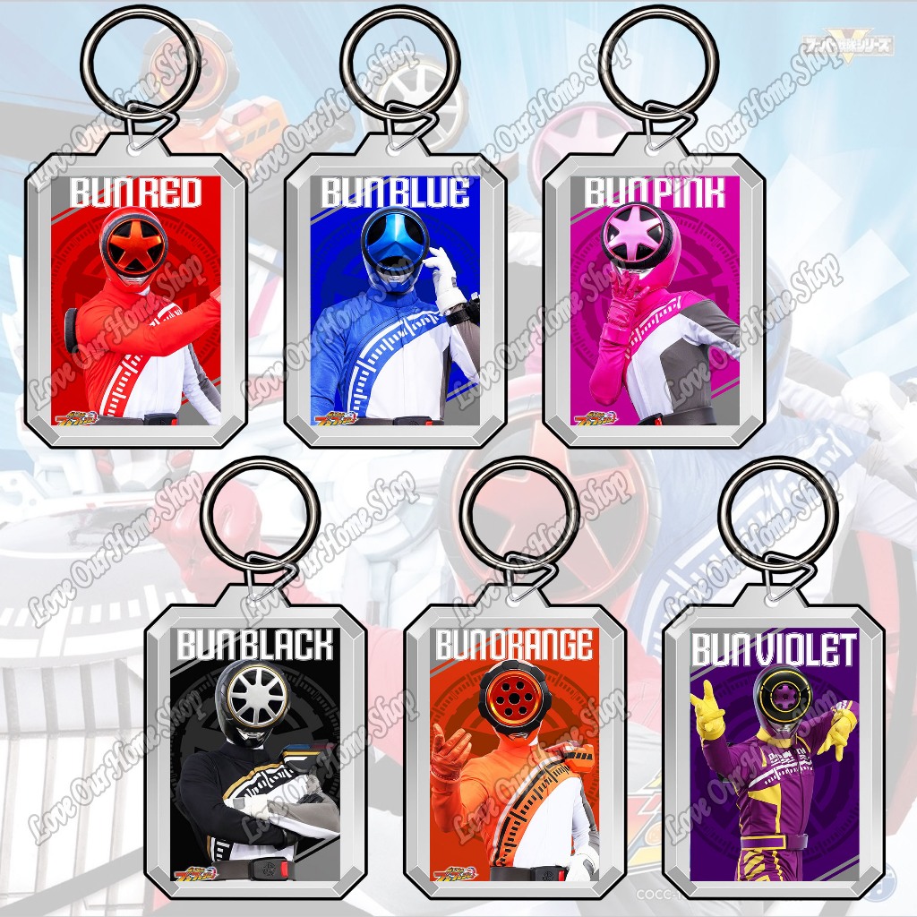 Acrylic Keychain Double Sided DIY, Transparent Keychain Super Sentai ...