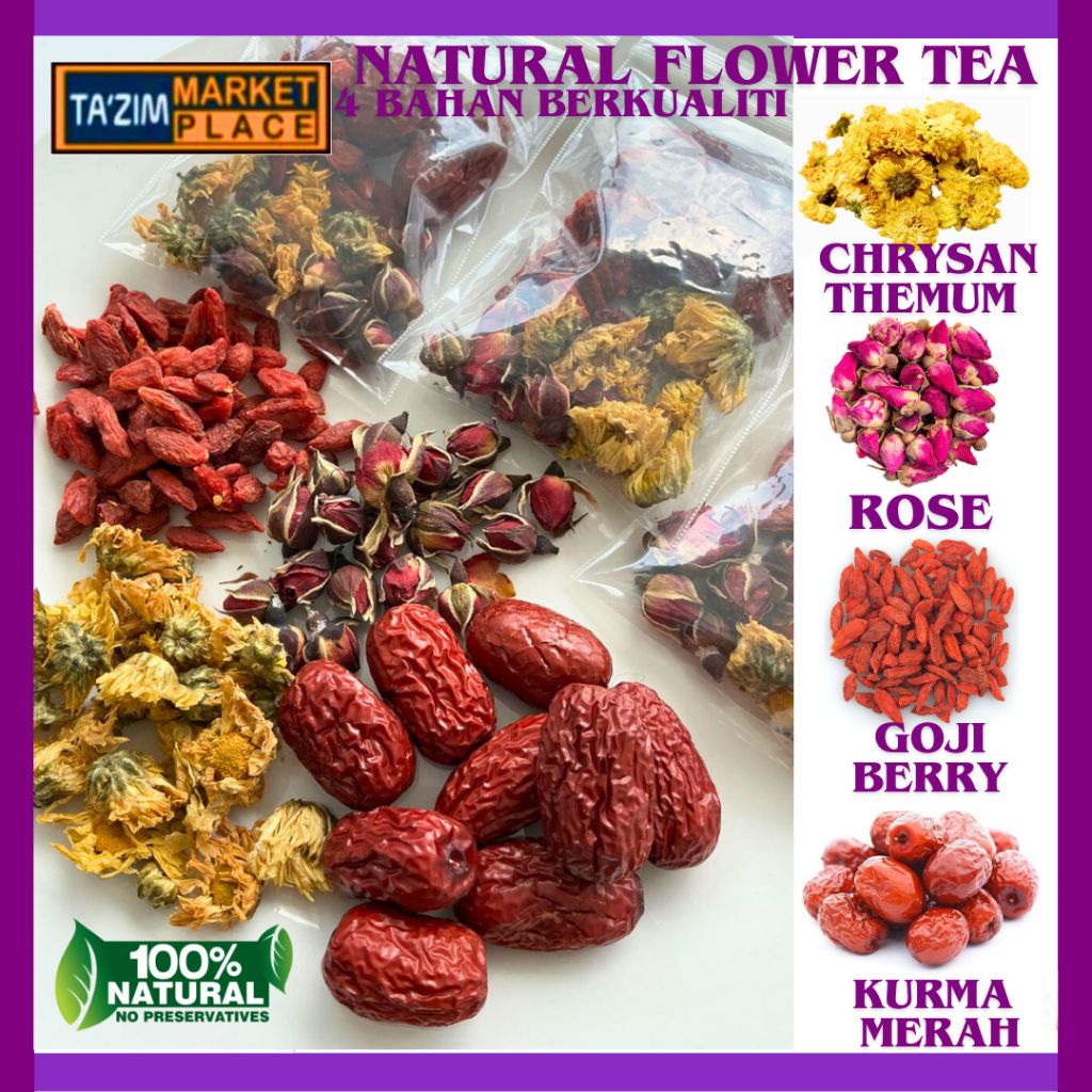 Flower Tea Natural | Teh Bunga | Teh Herba | Herbal Tea | 100% Natural ...