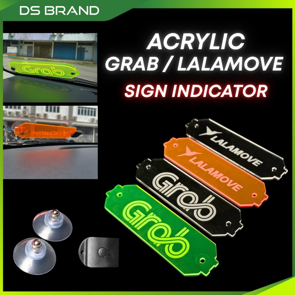 Lampu LED Tanda Kereta untuk Grab / Lalamove 7 Warna USB (Ship24hrs ...