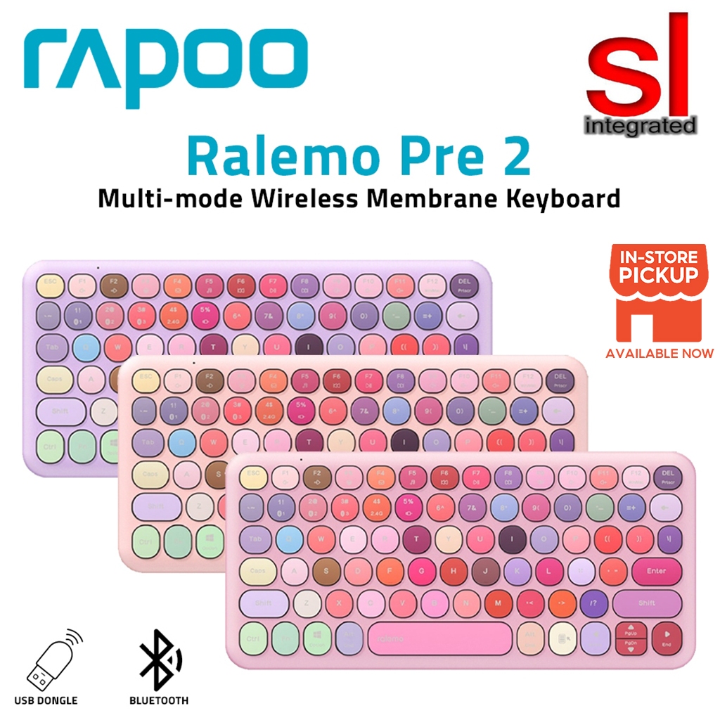 Rapoo Ralemo Pre 2 Multi-mode Wireless Membrane Keyboard | Shopee Singapore