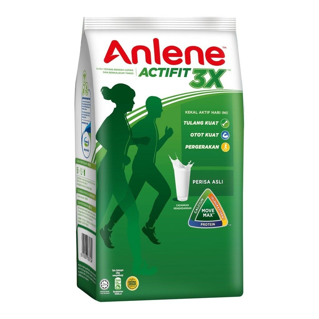 ANLENE Actifit 3X Regular High Calcium Adult Milk Powder Plain Susu ...
