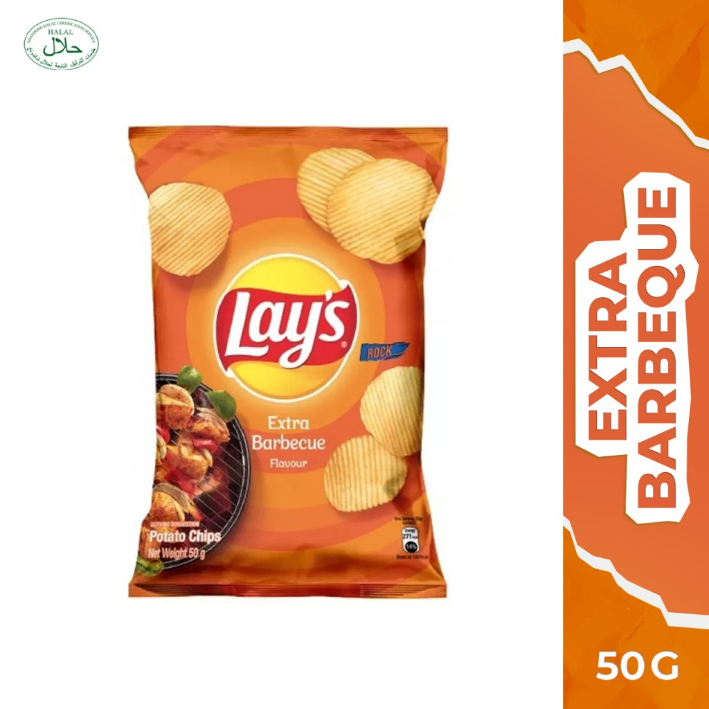 Lay S Potato Chips Extra Bbq 50g Shopee Singapore