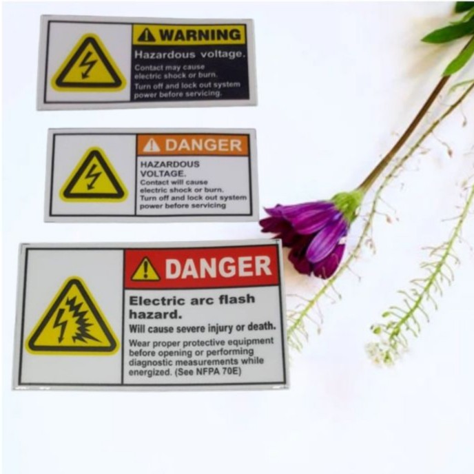 DANGER WARNING HAZARDOUS VOLTAGE STICKER MACHINE 10PCS (1PACK) | Shopee ...
