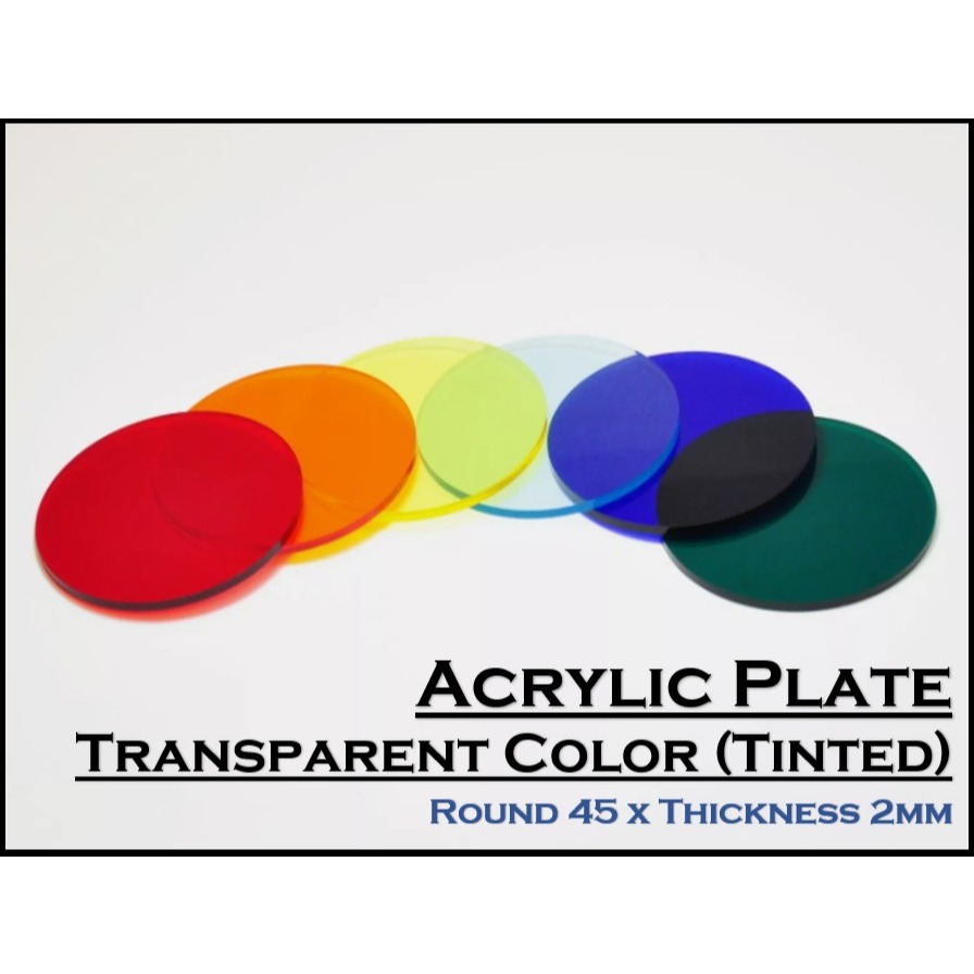 Round 45mm Thickness 2mm Transparent Color (Tinted) ACRYLIC PLATE for ...