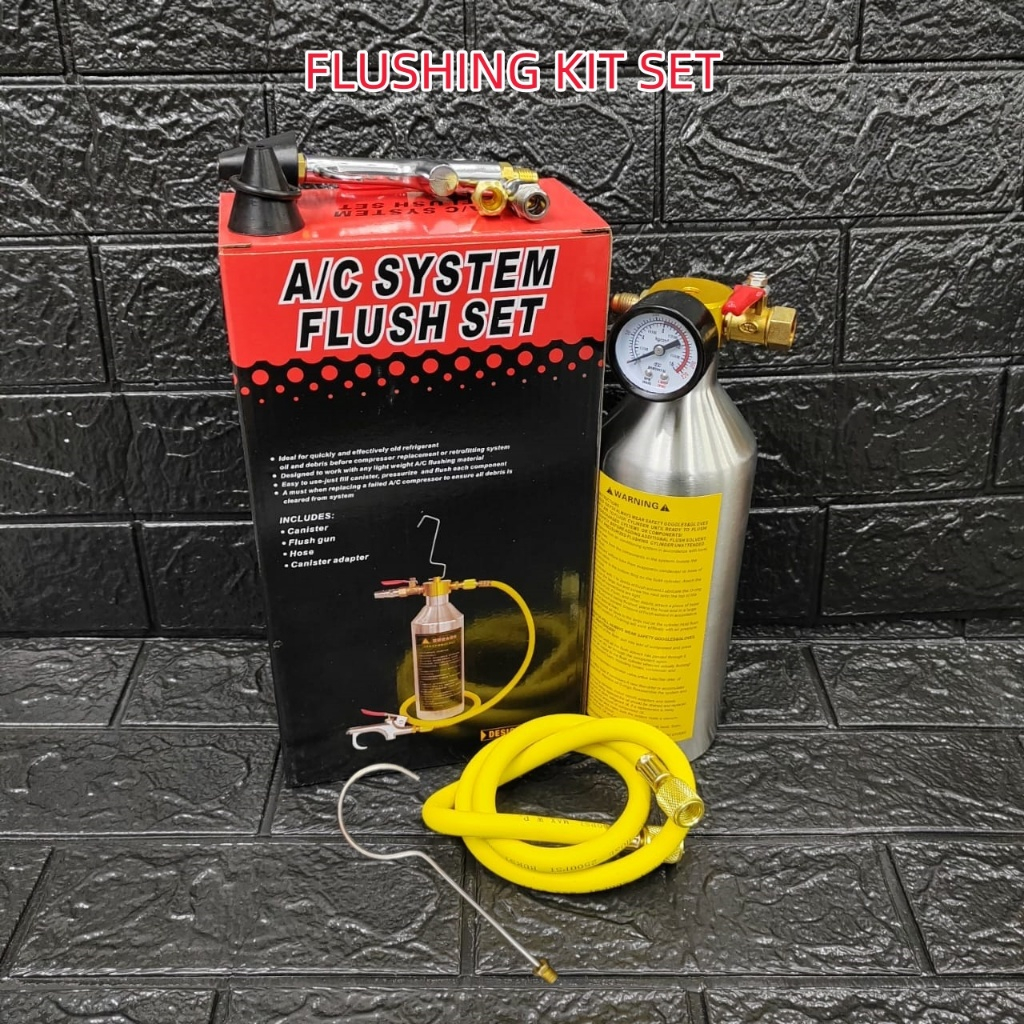 Flushing pipe dirty tools set cleaning compressor oil inside ...
