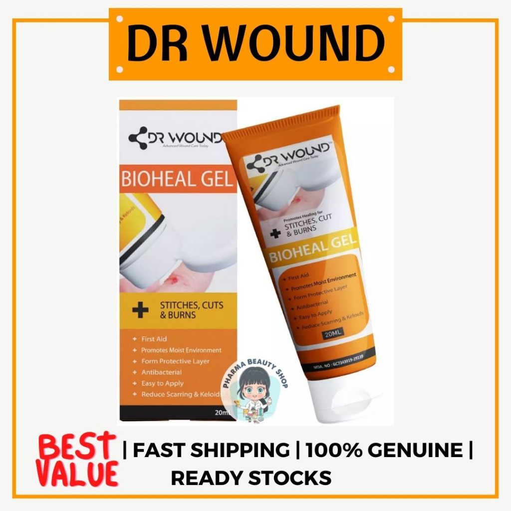 Dr Wound Bioheal Gel 20ml (Suitable for Stitches, Cuts & Burns/ Sesuai ...