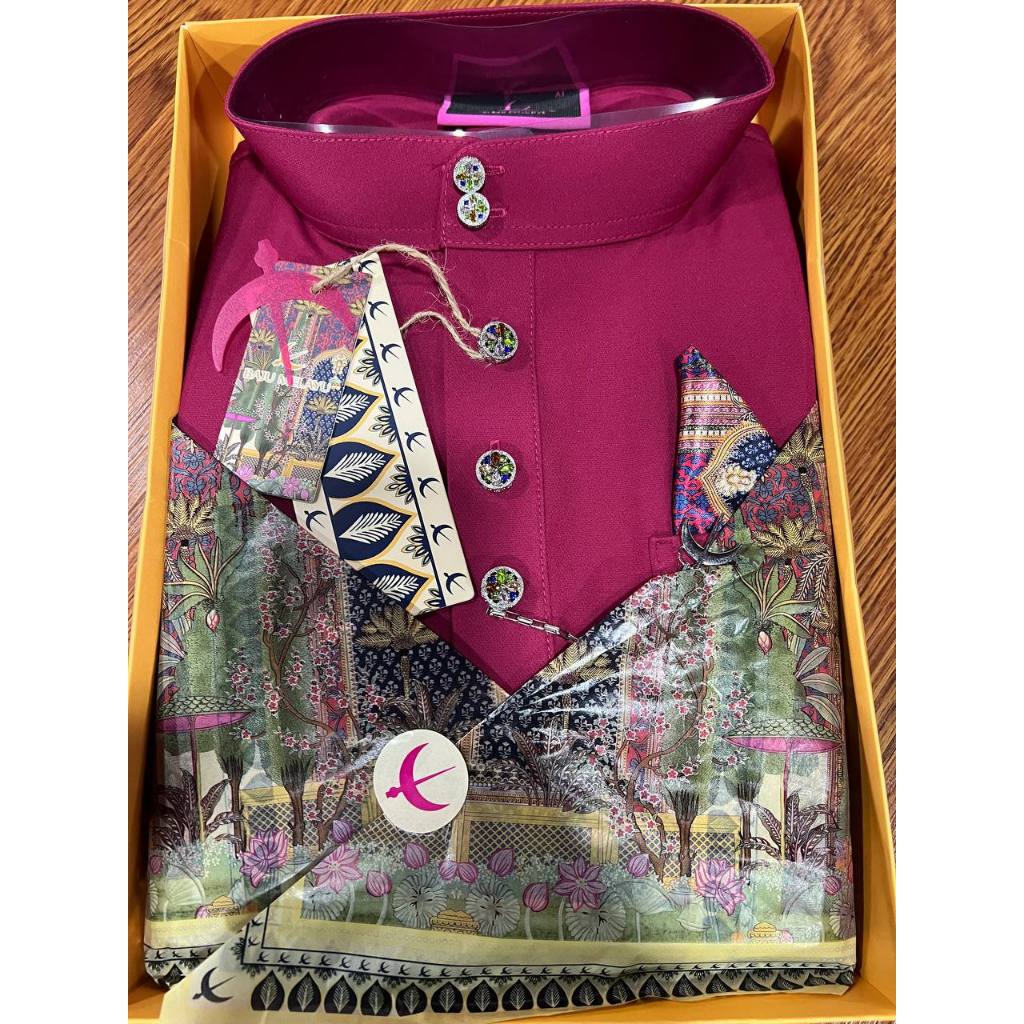 NEW 2025 BAJU MELAYU FUSHIA PINK SENNA C52 ELRAH EXCLUSIVE (Free Sampin ...