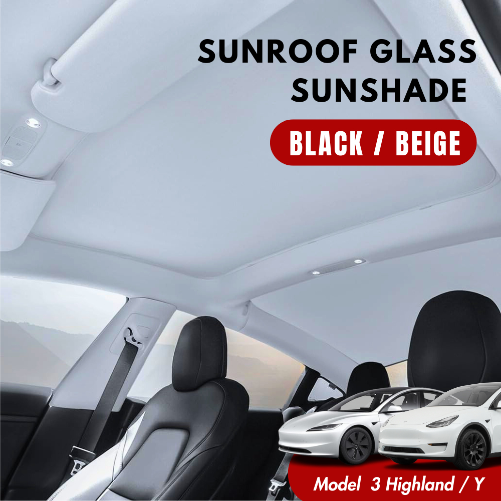 Tesla 2024 Model 3 Highland/Y Sunroof Sunshade with Storage Bag Sun ...