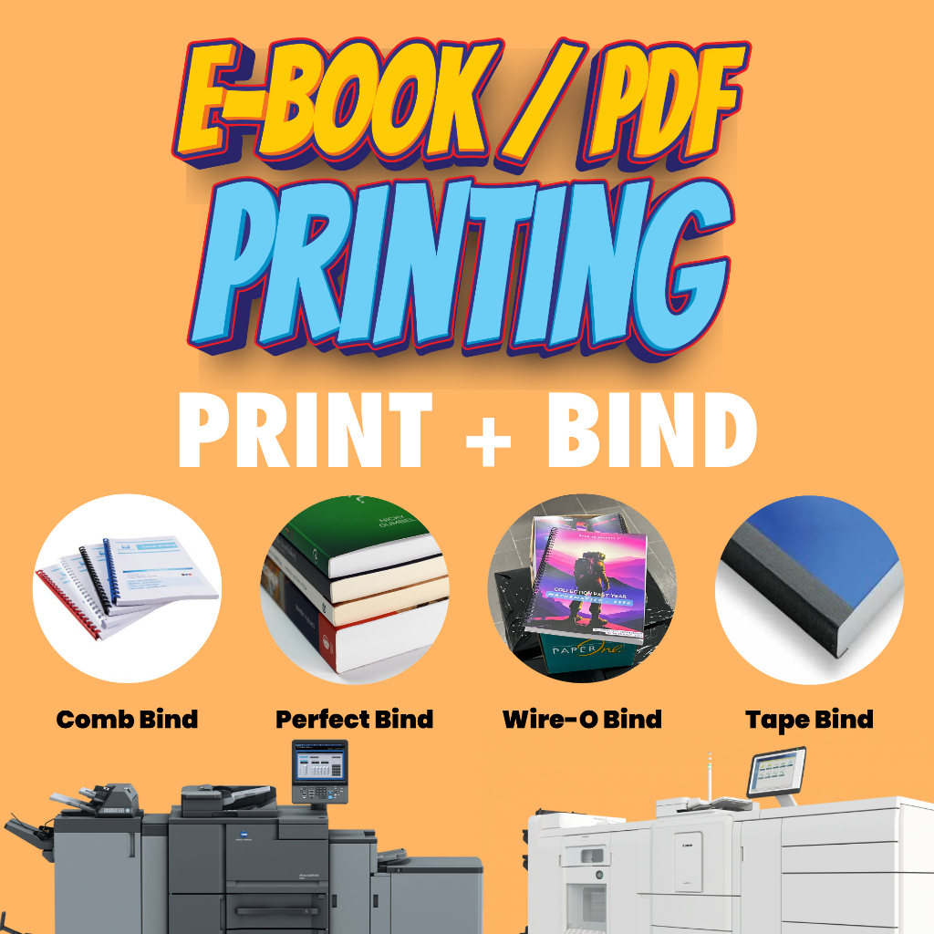 [COMBO A4/B5 Size] Ebook/Note/Book Printing + Binding | Double Sided ...
