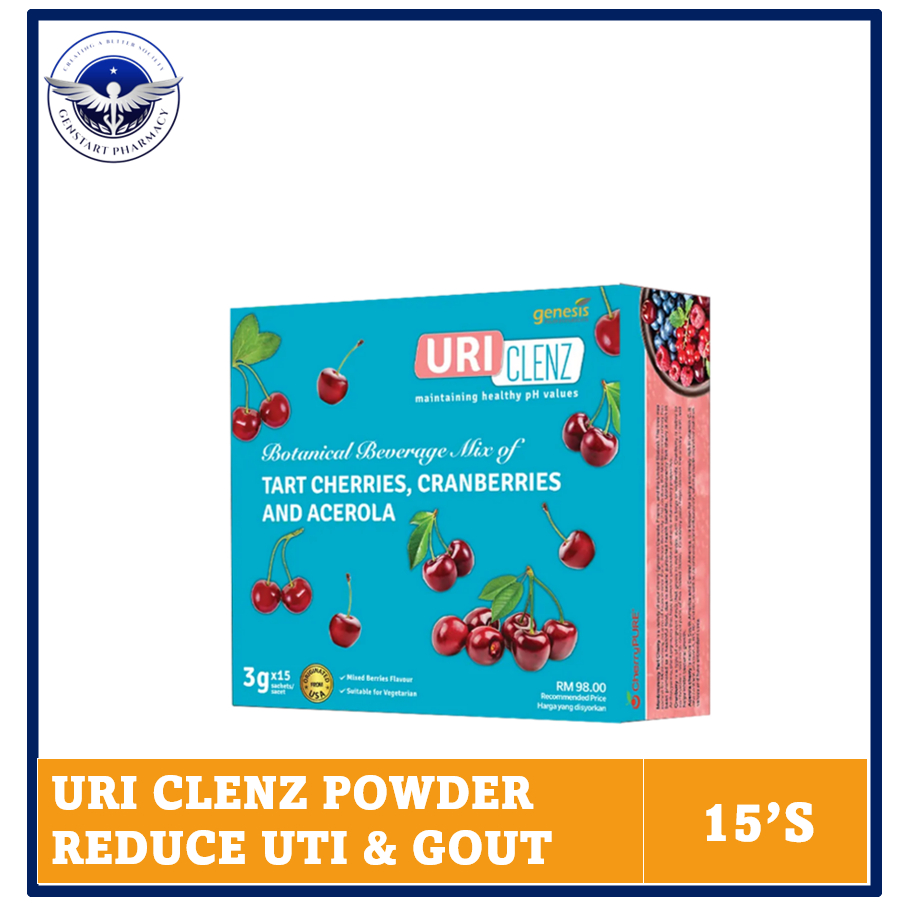 URICLENZ TART CHERRY POWDER (15'S) FOR UTI & URIC ACID REDUCTION ...