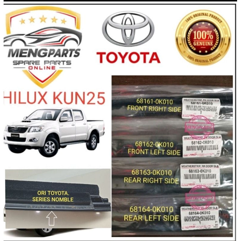 TOYOTA HILUX VIGO KUN25 DOOR OUTER MOULDING WEATHERSTRIP 68161-0K010 ...