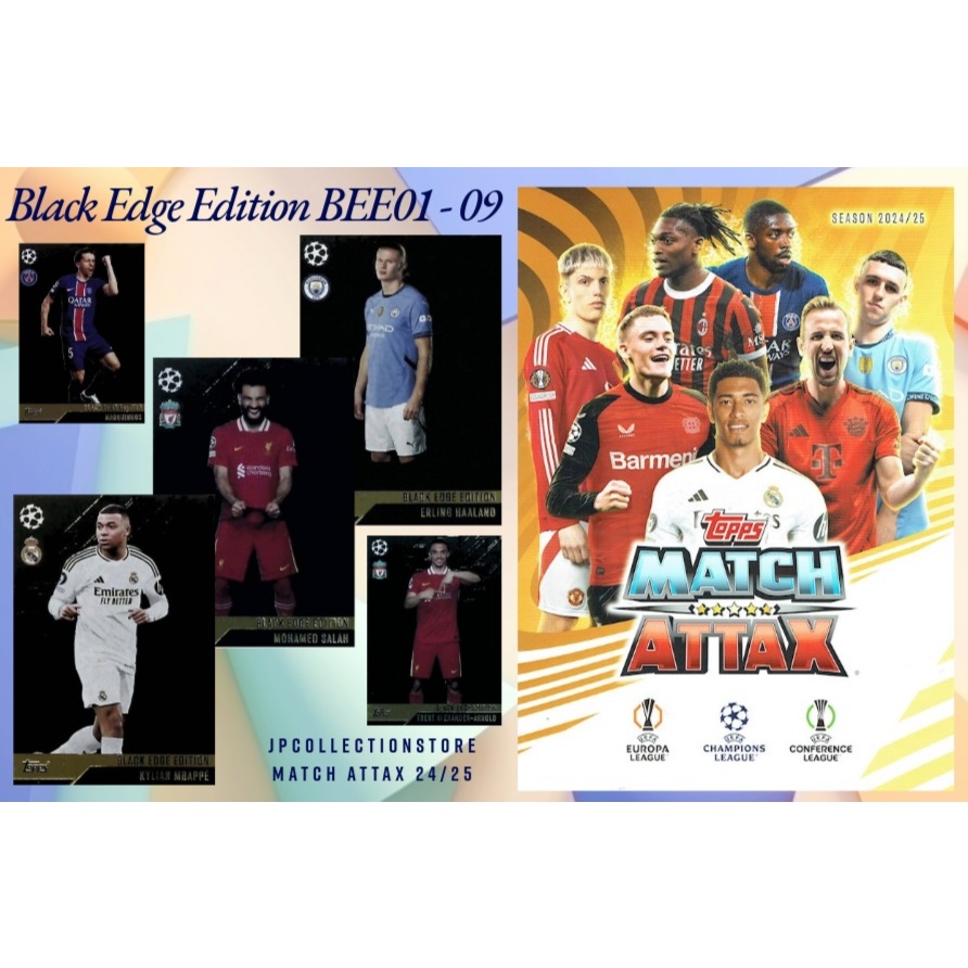[Black Edge Edition (BE01-BE09)] 2024/25 Match Attax Football Cards ...