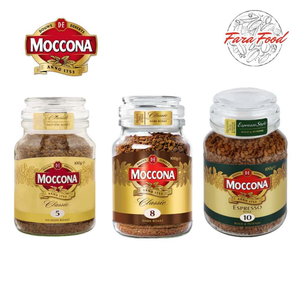 Coffee Kopi Moccona Jar Instant Decaf Decaffeinated Espresso Roast Dark ...