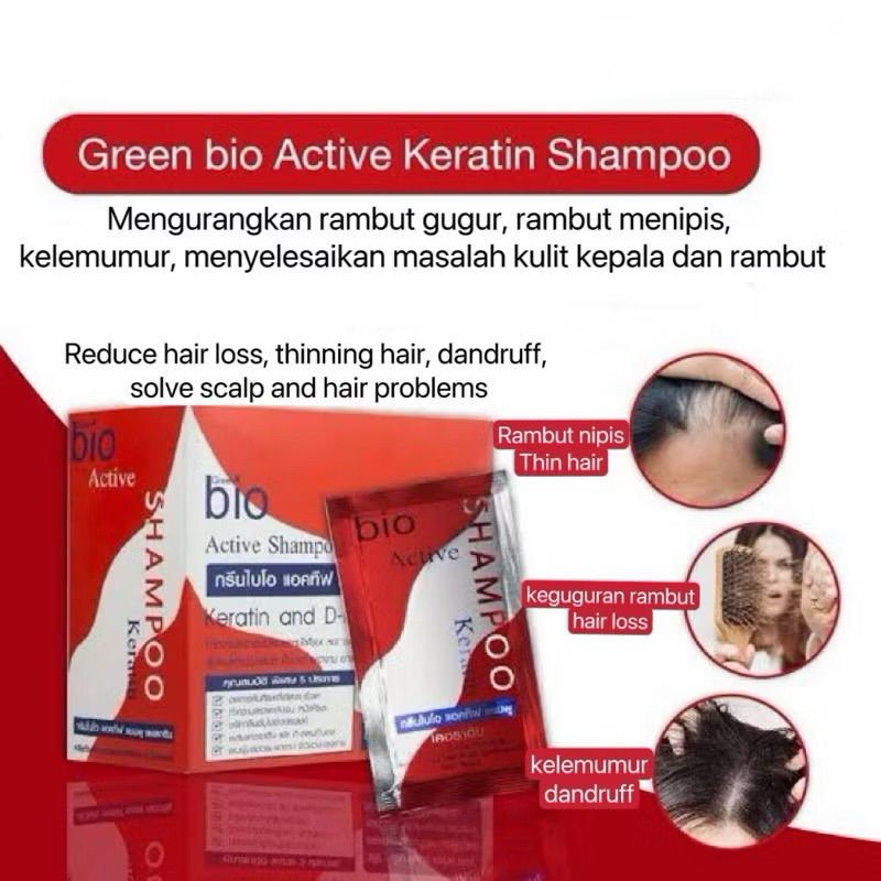 Bio Active Keratin Shampoo Box (24sachets) | Shopee Singapore