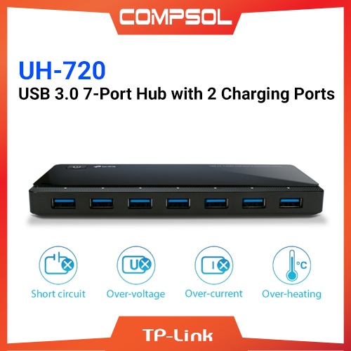 TP-Link UH720 USB 3.0 7-Port Hub with 2 Charging Ports | Shopee Singapore