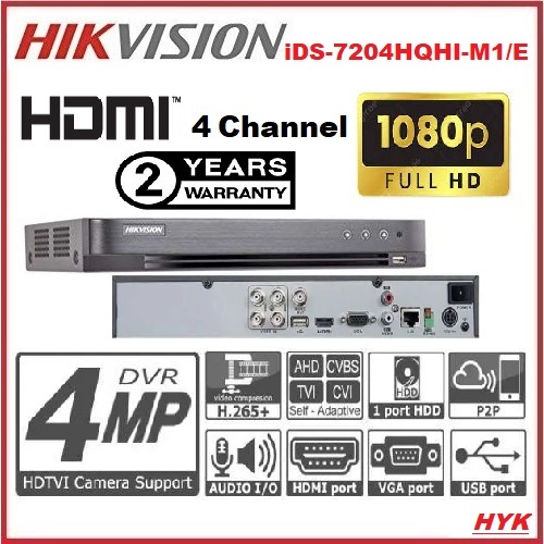 HIKVISION DS-7208HQHI-M1/E 8-Channel / DS-7204HQHI-M1/E 4 Channel -CCTV ...