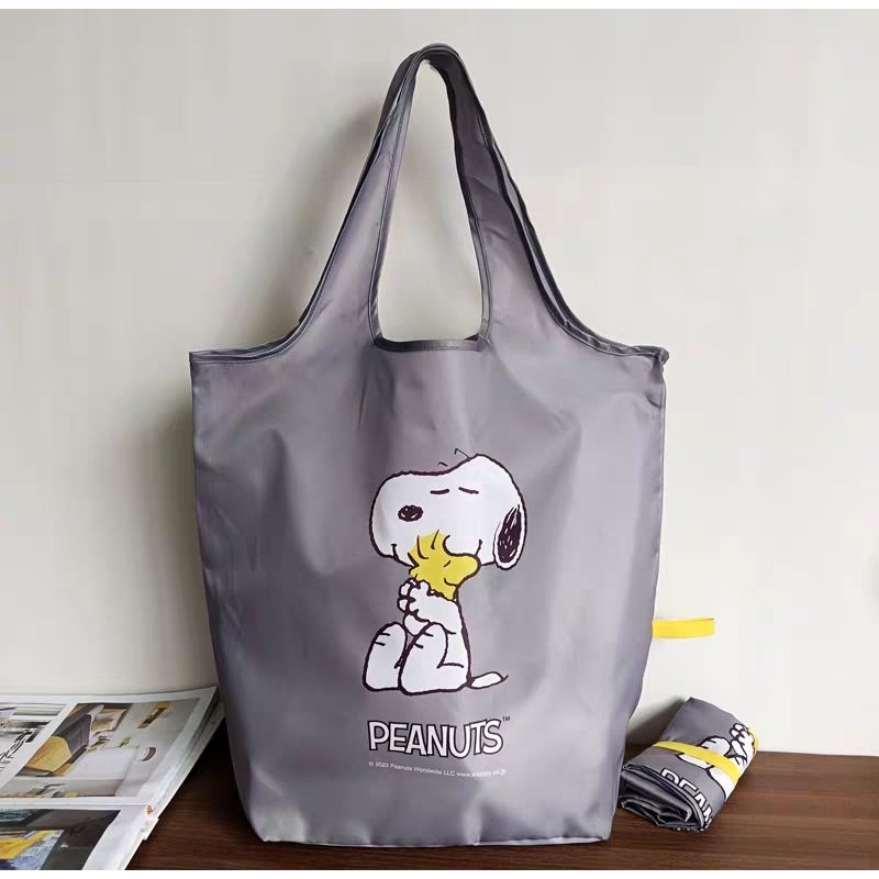 Snoopy Foldable Shopping Bag Recycle Bag Tote Bag Casual Bag Shoulder ...