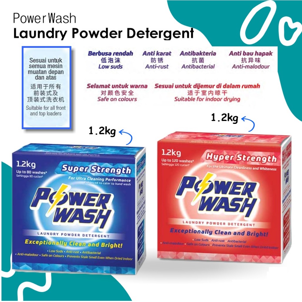 Laundry Powder Detergent - Hyper Strength / Super Strength | Shopee ...