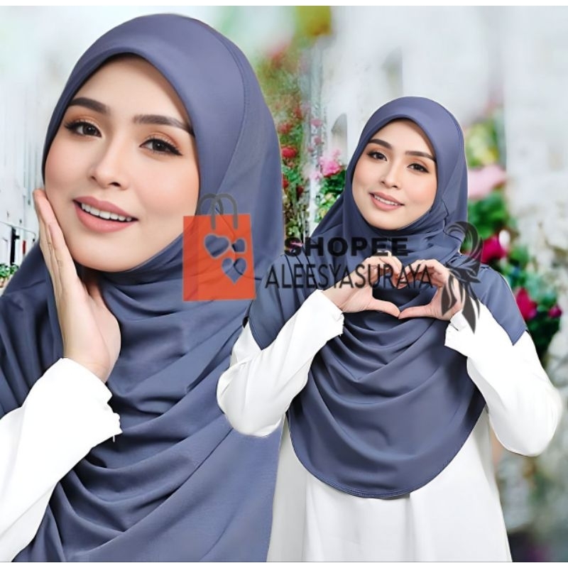 [Design Curve) Tudung Sarung Pleated Labuh Moscrepe Berdagu Awning ...