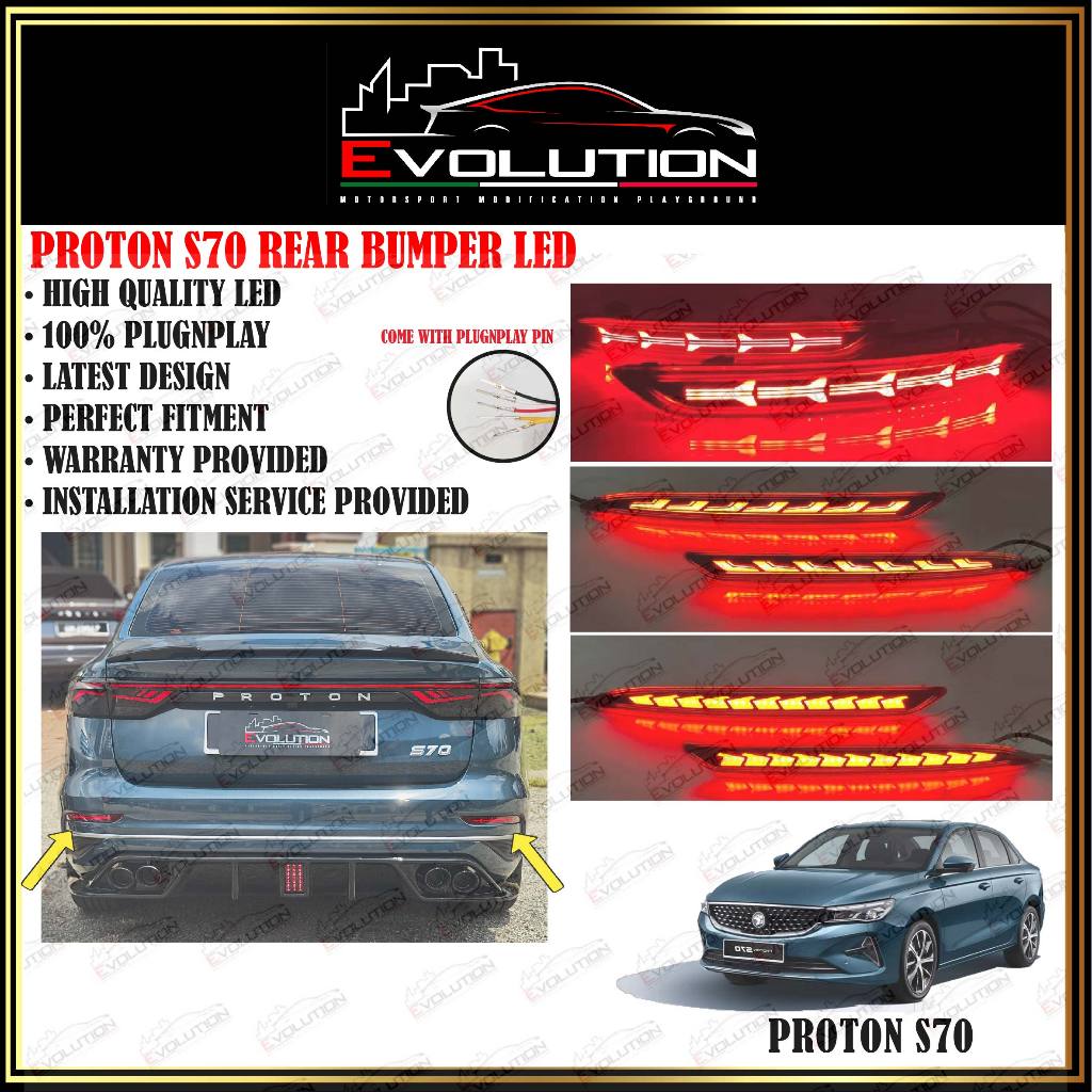 PROTON S70 REAR BUMPER LED REAR REFLECTOR LED FISHBONE|BMW|BLADE ...