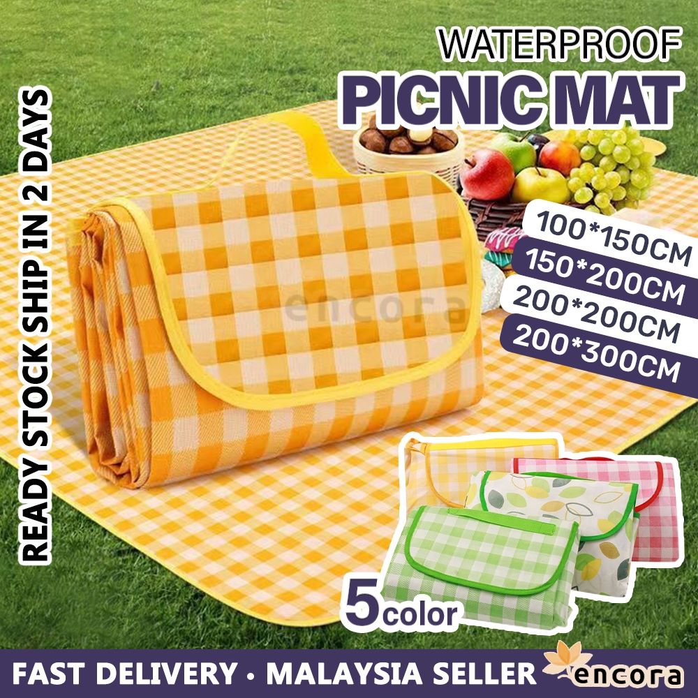 [1PC] Encora Waterproof Picnic Mat Lightweight Camping Mat Tikar ...