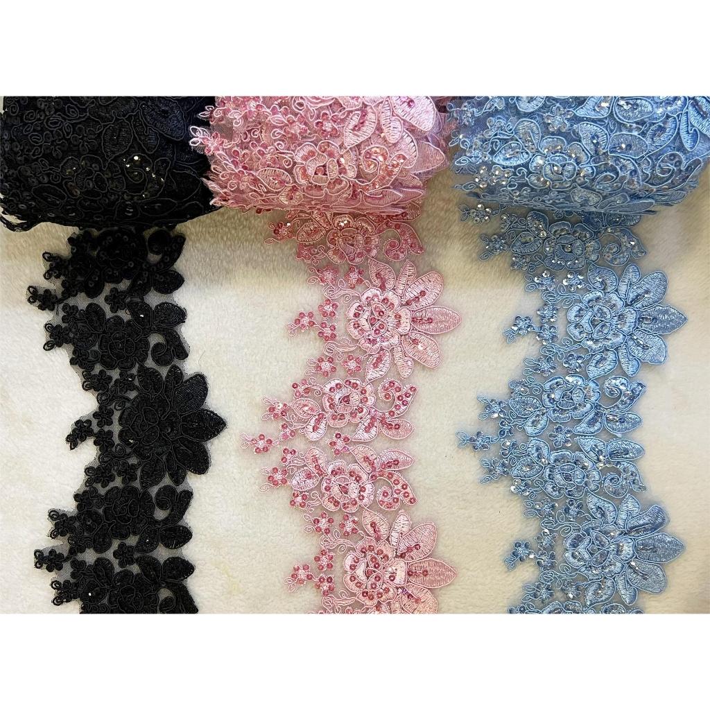 Renda Lace Manik Labuzi Tinggi 13.5cm ,Renda Pengantin, Lace Raya ...