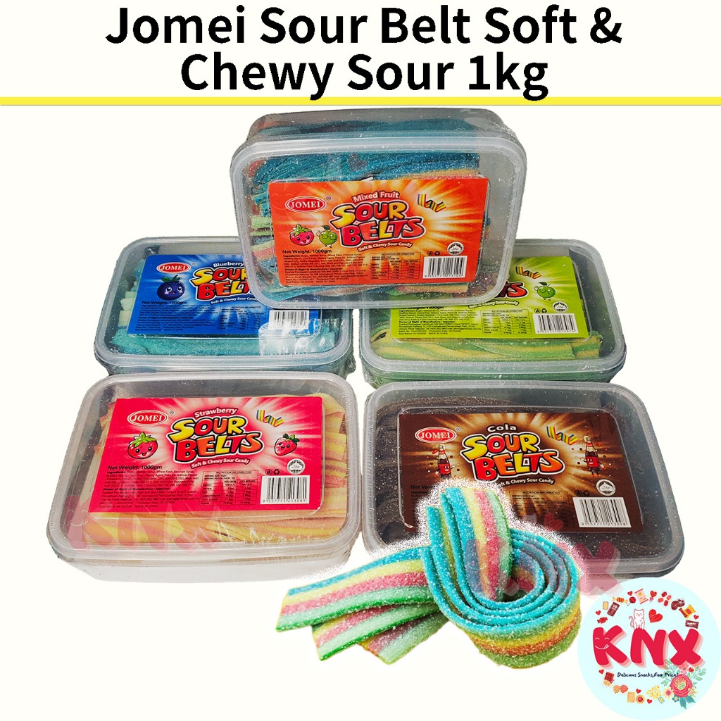 Jomei Gula-Gula Berperisa Masam Tali Pinggang 1KG Sour Belts Sour Belt ...