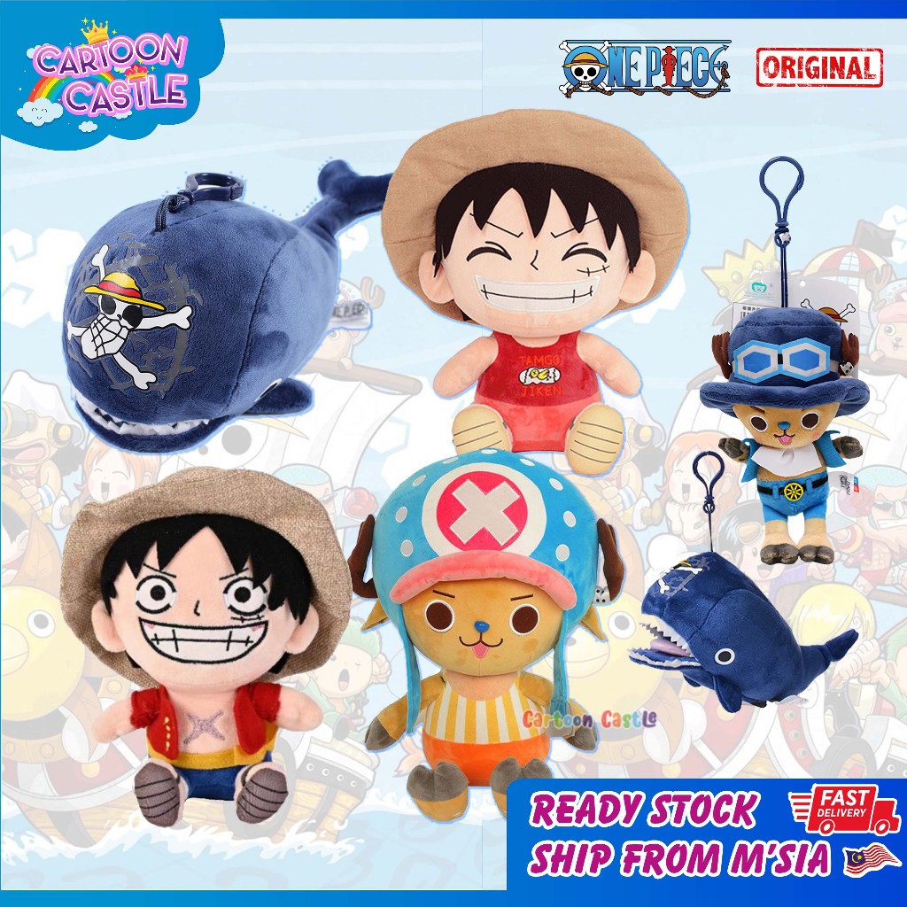One Piece Plush Doll Keychains Luffy Chopper Laboon Plushie Toy Doll ...