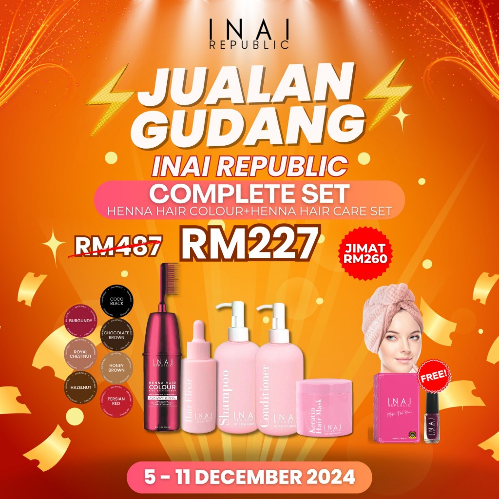 COMPLETE SET - 1X HENNA HAIR COLOUR + 4 IN 1 HENNA HAIR CARE (FREE ...