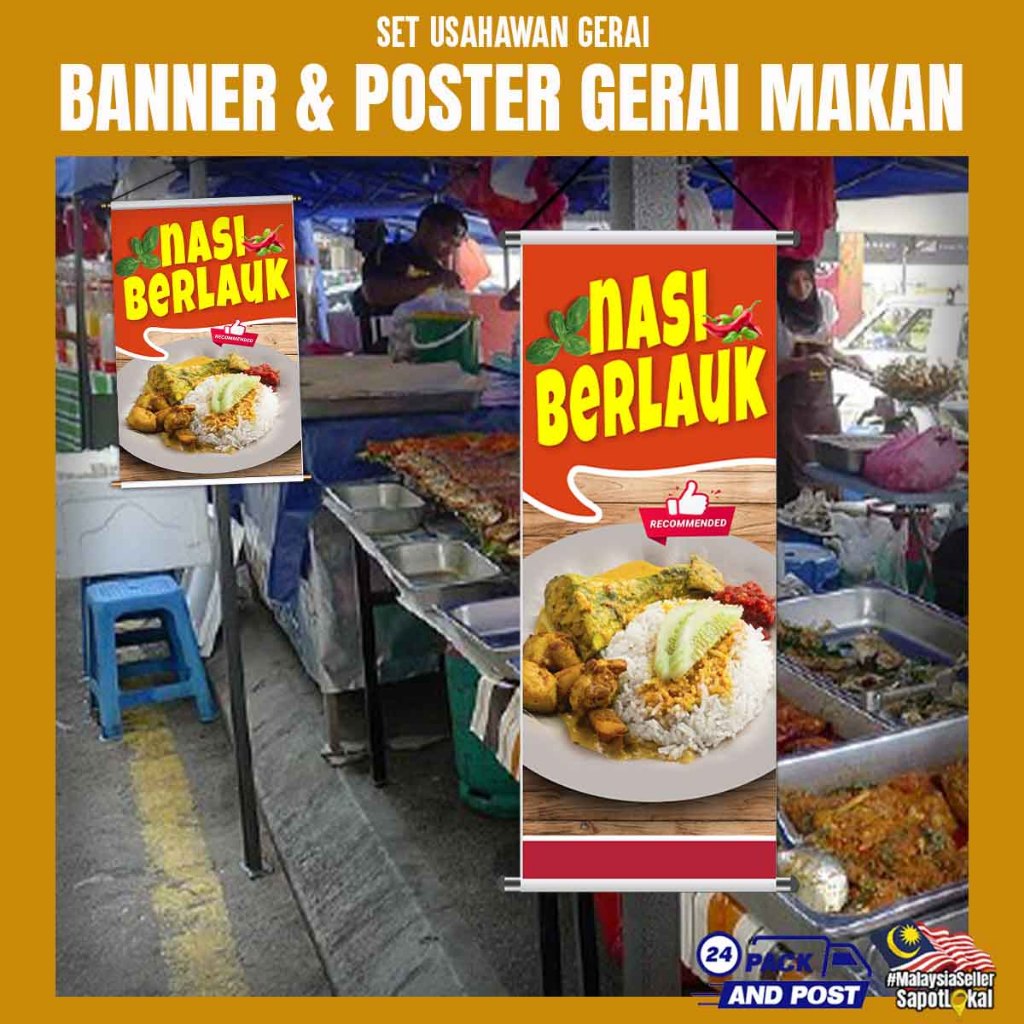 Bunting & Poster DELICIOUS TO EAT / Night Market / Bazaar Ramadhan (2 ...