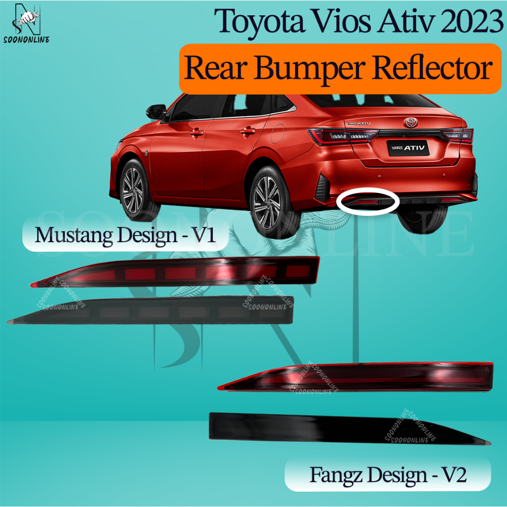 Toyota Vios Ativ 2023 Dynamic Rear Bumper Reflector With Signal Running ...
