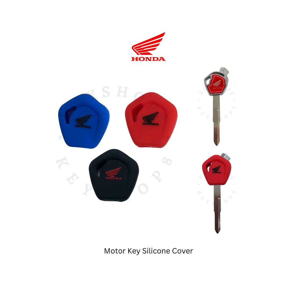 Honda Wave Motor Key Silicone Cover Key (Blue/Black/Red) | Shopee Singapore