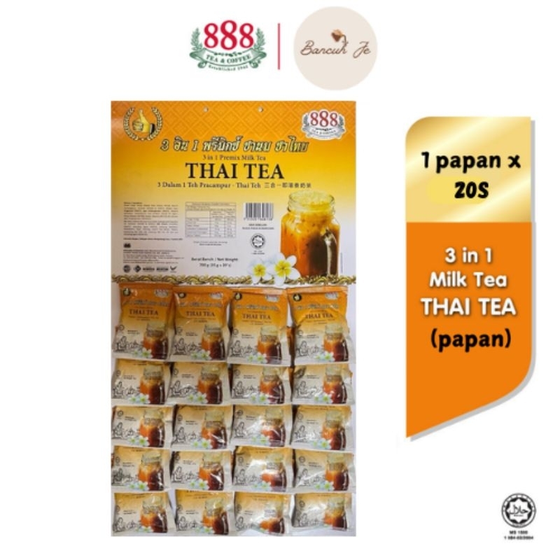 888 Thai Tea Papan/Hanging Mobile (1 papan = 20 Sachet) | Shopee Singapore