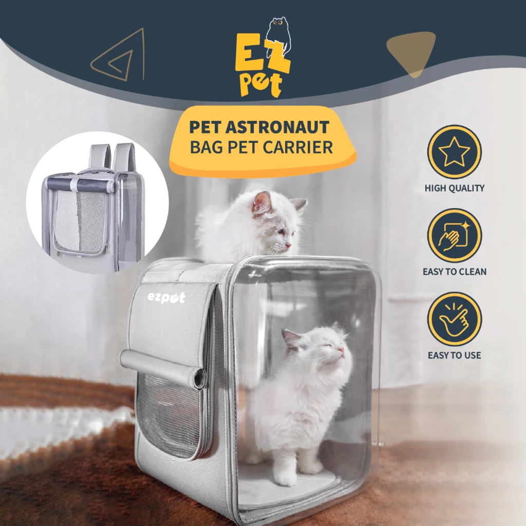 EZPET 【Foldable Pet Bag】Pet Astronaut Bag Pet Carrier Cat Carrier Bag ...