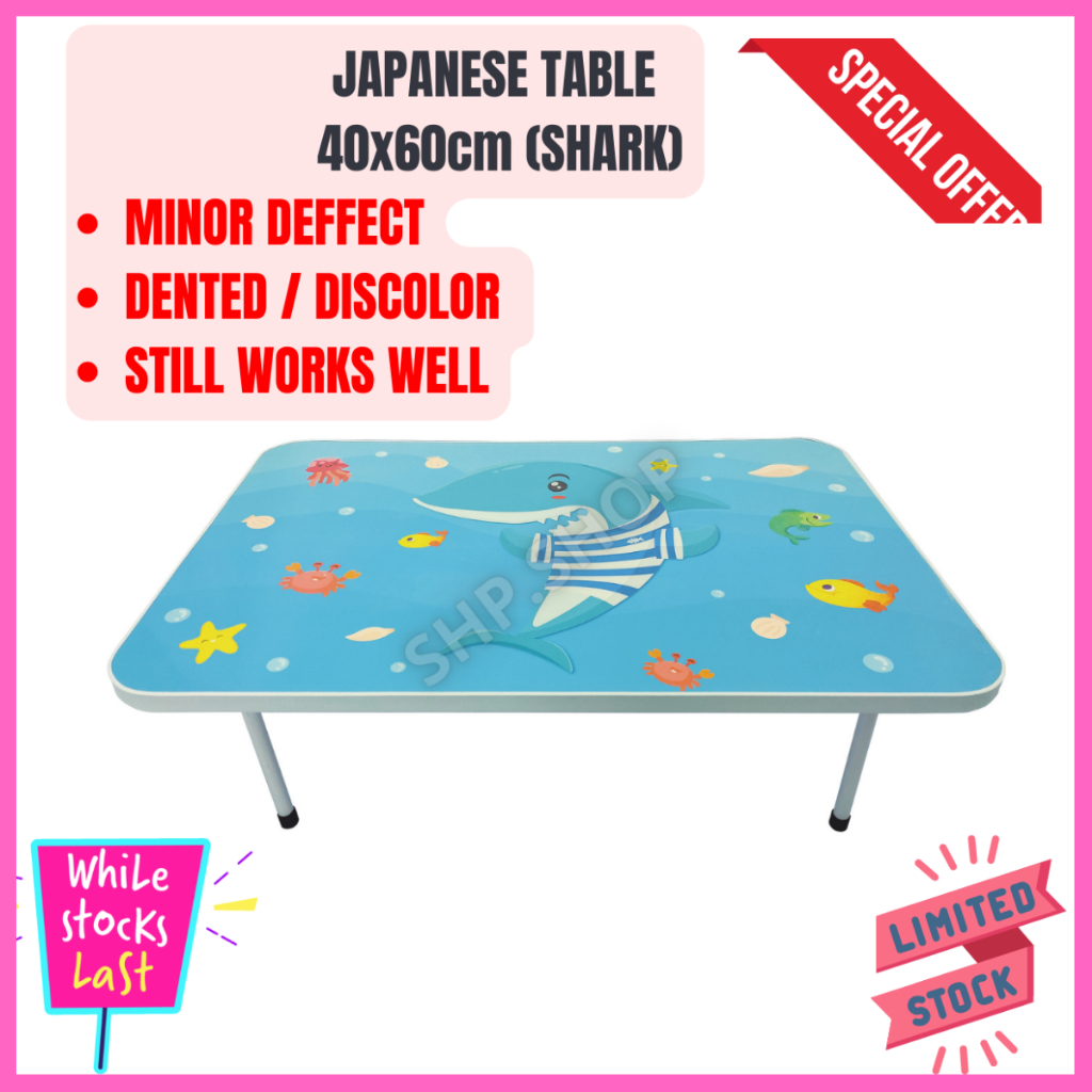 Foldable/Japanese Table (MINOR DEFECT/DENTED/DISCOLOR) 60cmX40cmX24cm ...