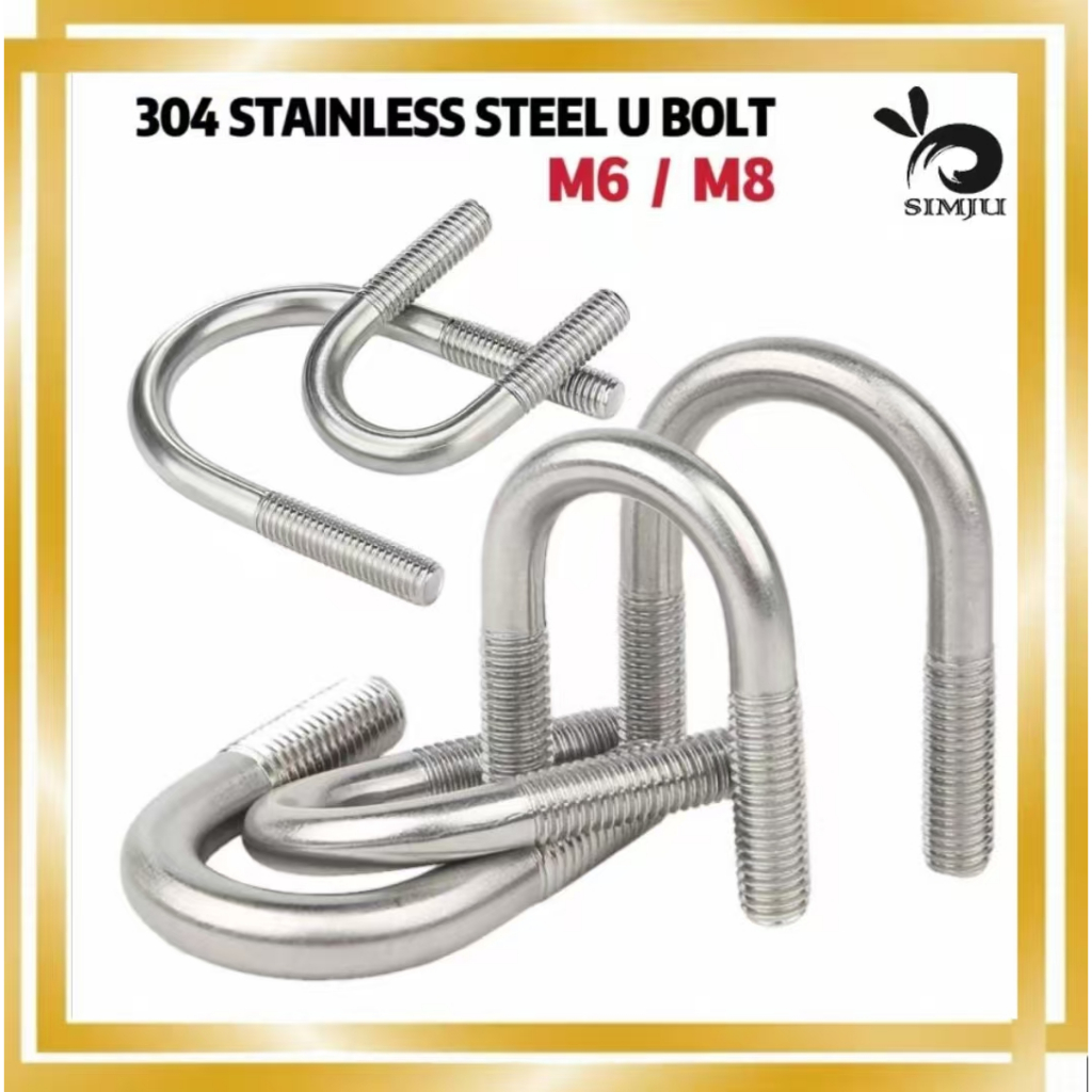 M6-M8 304 Stainless Steel U Shape Screw Bolt | Shopee Singapore