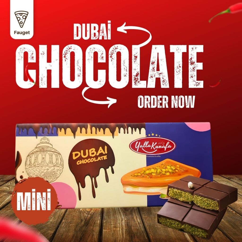Trending Pistachio Kunafa Halal Chocolate Bar Mini Size, Famous ...