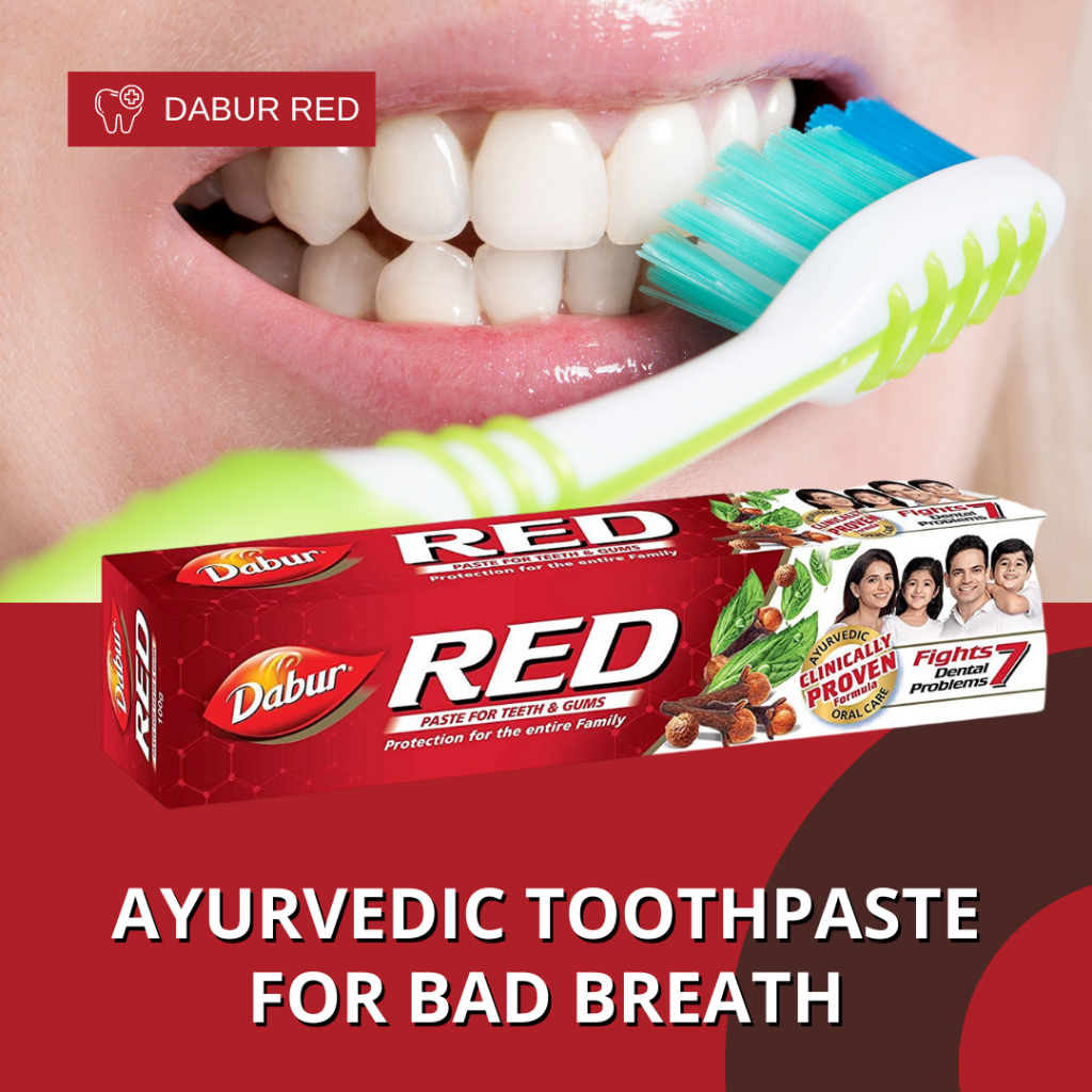 Dabur Red Ayurvedic Toothpaste No FLOURIDE Bad Cavities Breath Plaque ...
