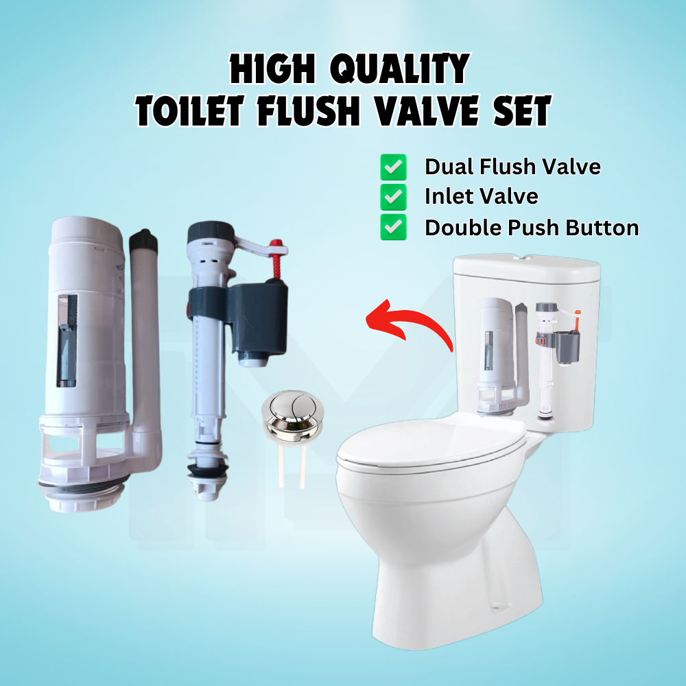 Two Piece | WC | 2 Piece Full Set Toilet Water Tank Valve Toilet Water ...