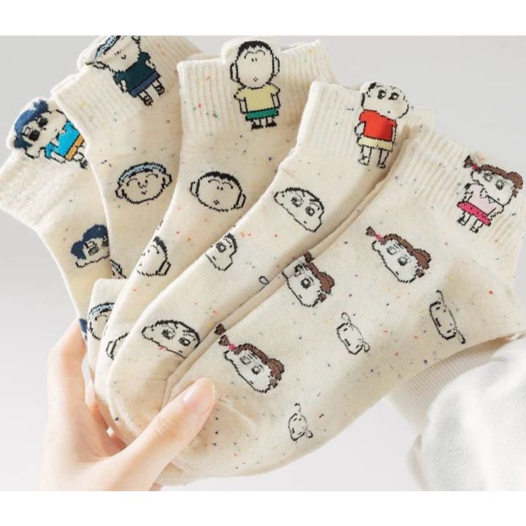 Crayon Shin Chan Cartoon sock(5 pairs) | Shopee Singapore