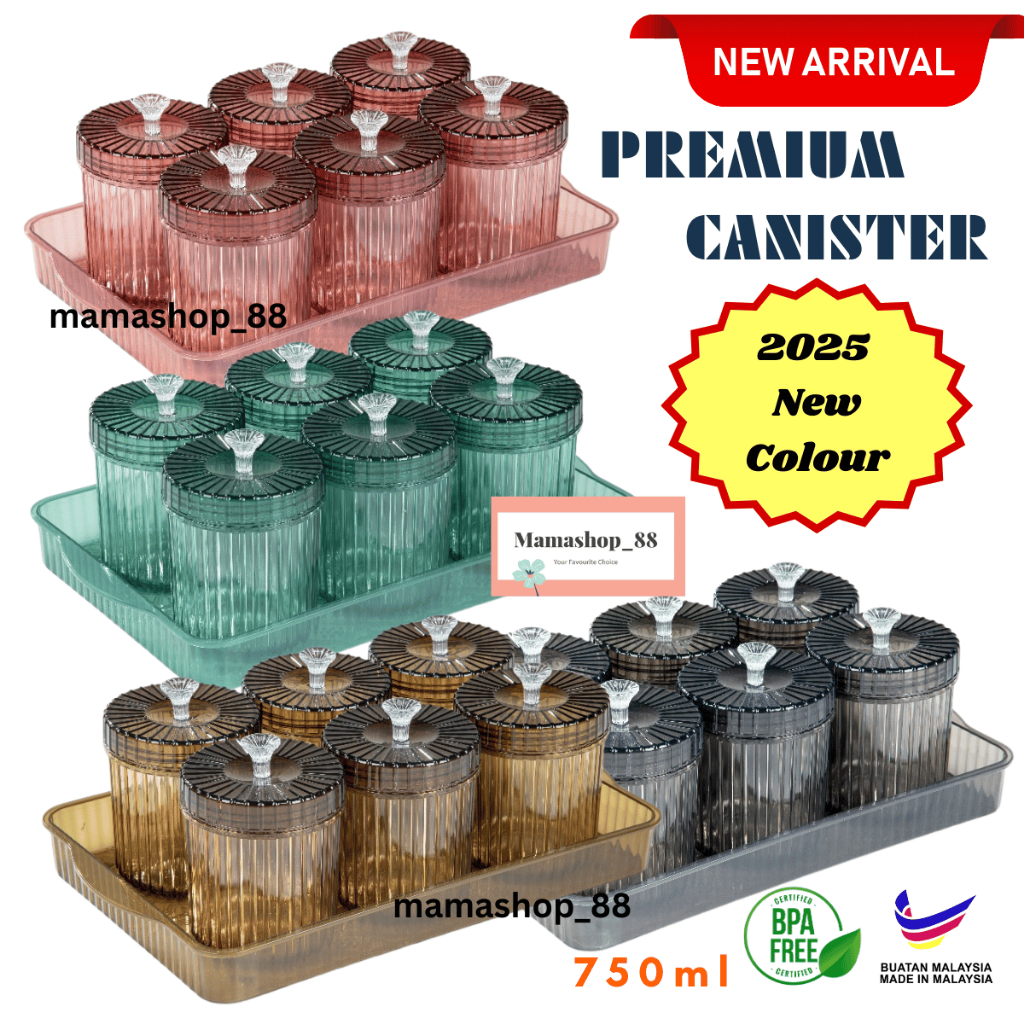 Mamashop 6pcs Bekas Kuih Raya Set 750ml /Cookies Container Set /Bekas ...