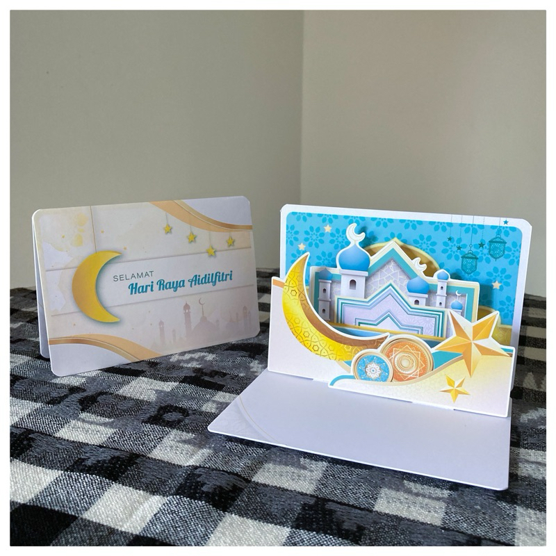 Kad Hari Raya Aidilfitri A6 Size Pop Up Greeting Card Collection ...