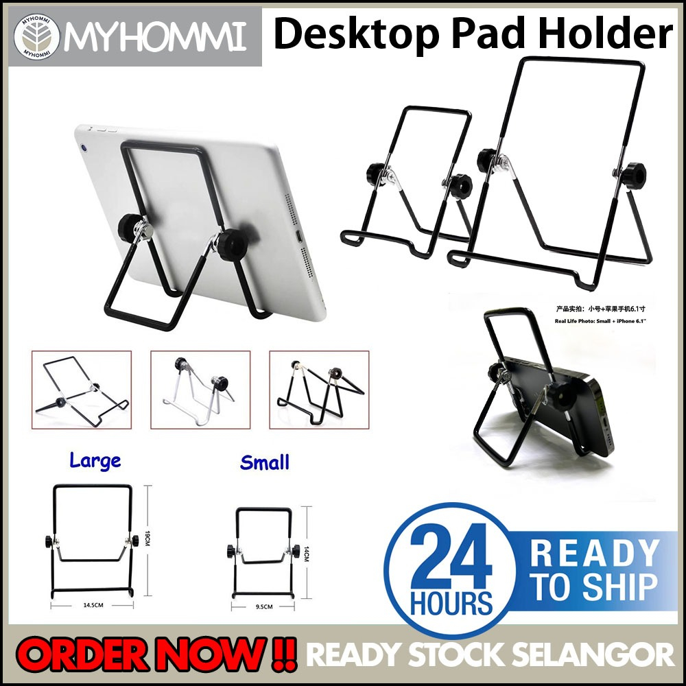 Adjustable Multi-angle Tablet Pad Metal Stand Holder Phone Desktop Pad ...