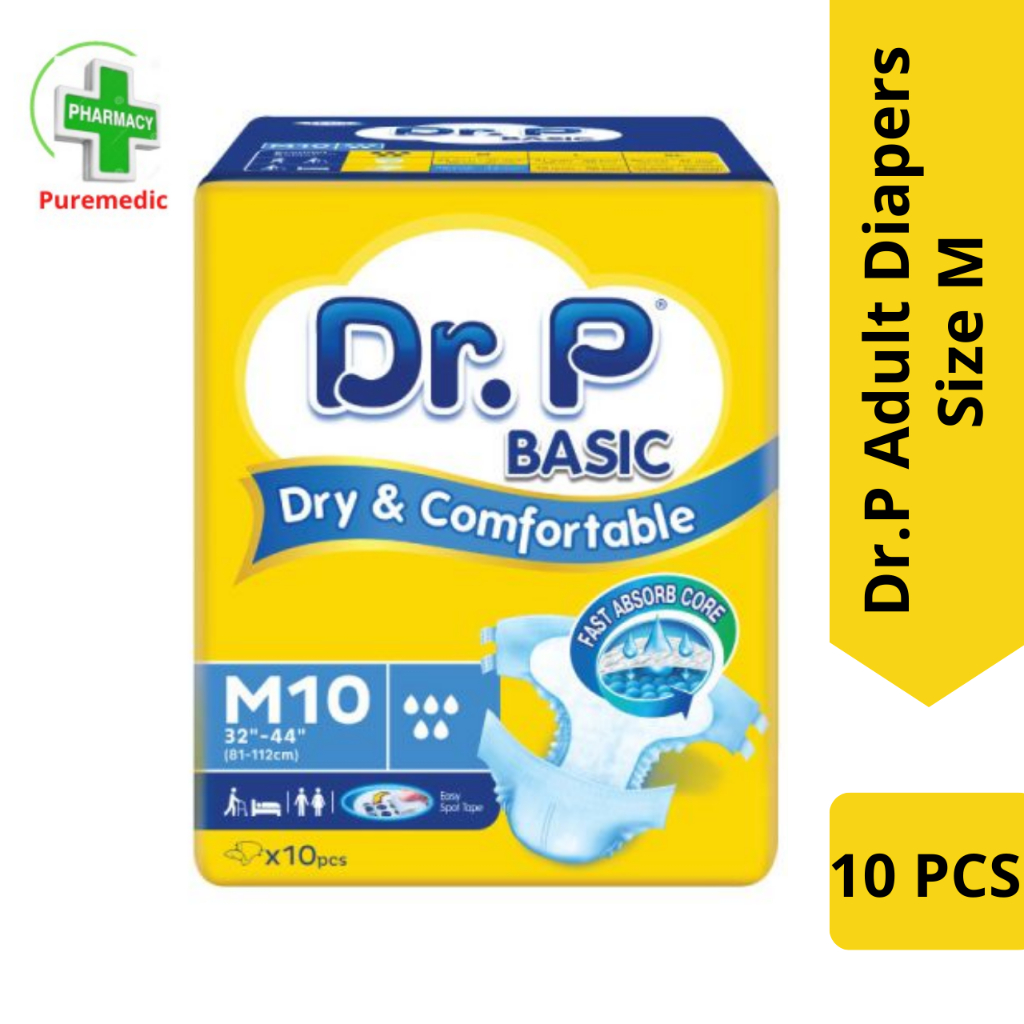 Dr.P Adult Diapers - Size M (10pcs) | Shopee Singapore
