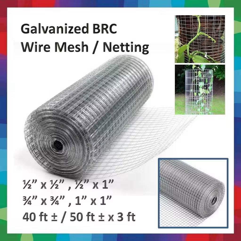3 Feet x 40 Feet ± Galvanized BRC Welded Iron Wire Mesh Net Netting ...